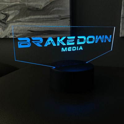 Custom Wall Hanging LED Sign With Engraved Acrylic Panel for Streamers ...