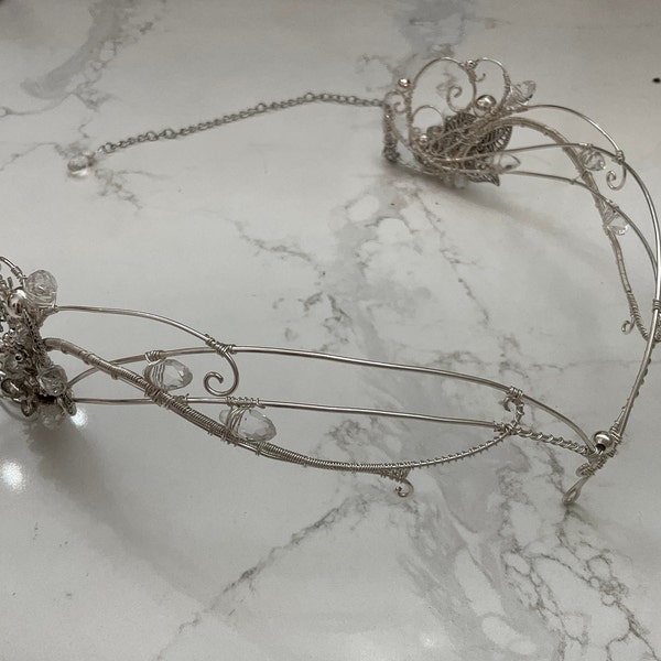 Elven Crown With Chains. Elf Tiara, Medieval Circlet, Coronet, Elvish ...