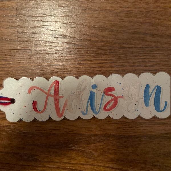 Personalized Bookmark Custom With Watercolor Hand Lettered Calligraphy ...