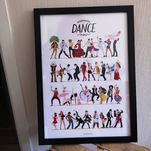 Everybody Dance Now Poster, Pop Culture Art Print, Gift for Her, Fun ...