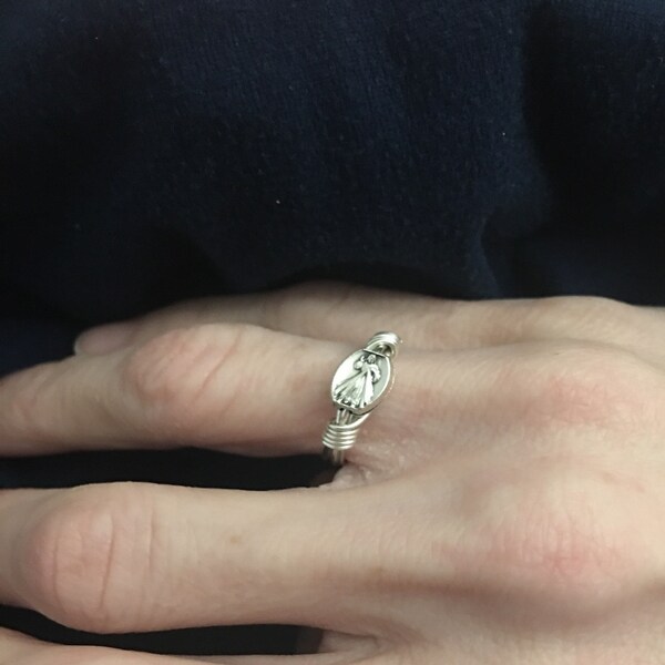 Wire Wrapped Jesus Ring - Divine Mercy Jewelry - Christian Ring - Etsy