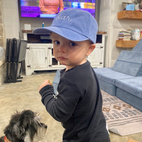 Personalized Baseball Cap Toddler Youth Baseball Hat Monogram Kids ...