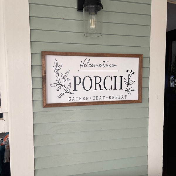 Welcome to Our Porch Sign, Wood Porch Sign, Porch Sign, Porch Decor ...