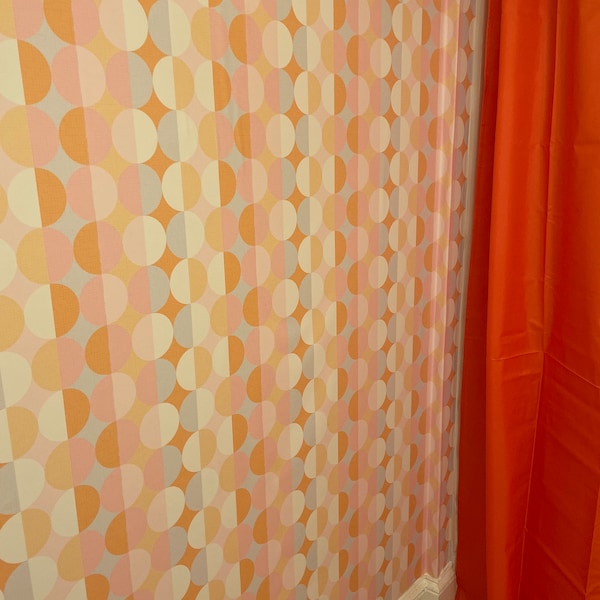 Pastel Retro Removable Peel and Stick Wallpaper - Blush Pink Peach ...
