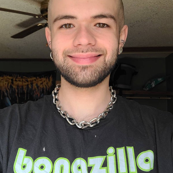 Barbed Wire O Ring Rosary Necklace Stainless Steel Gothic, Queer Fangs ...