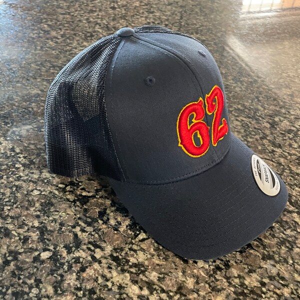 Free Personalization 3D Number Puffed Numbers Embroidered Hat, Fire ...