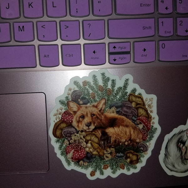 Fig the Fox Weatherproof Sticker - Etsy