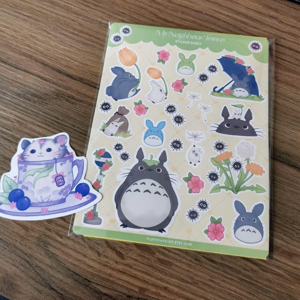 Cute Cat Dango and Tanghulu Strawberry Stickers Kawaii Food Vinyl ...