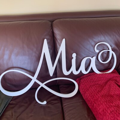 Large Wooden Name Sign Ava Custom Name Sign Nursery Decor Wooden Wall ...