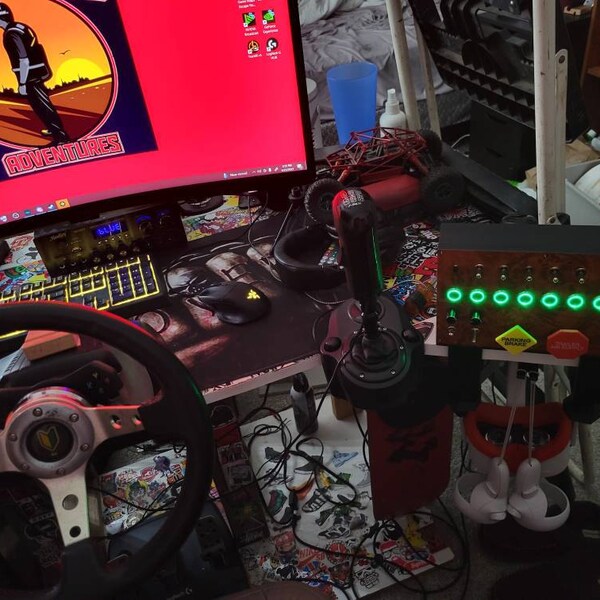 Curasim Controls Sim Racing Button Box Full-metal RGB Illuminated ...