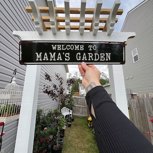 Personalized Garden Sign Custom Garden Gate Sign Gardener Friend Gift ...