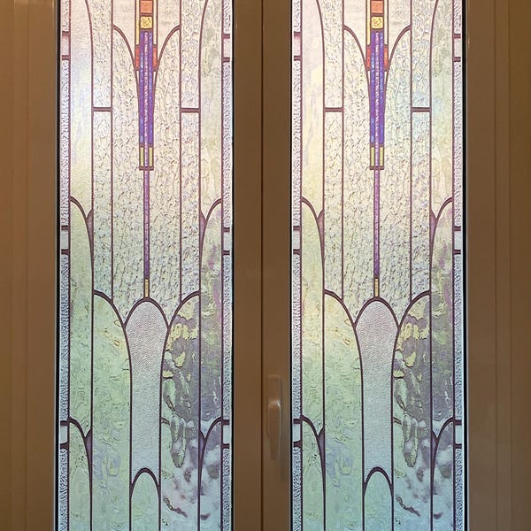Christian Cross Stained Glass Window Film - Religious Decorative ...