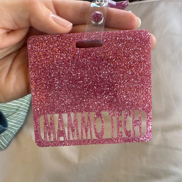 Custom Badge Buddy Id Holder, Enter Your Title on the Cute Acrylic and ...