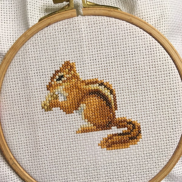 Cross Stitch Pattern "chipmunk" DMC Chart Embroidery Printable PDF ...