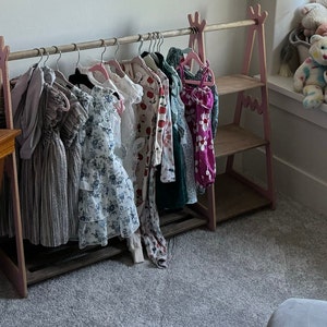 Montessori Wardrobe, Kids Clothing Rack, Wood Clothing Frame Rack Dress ...