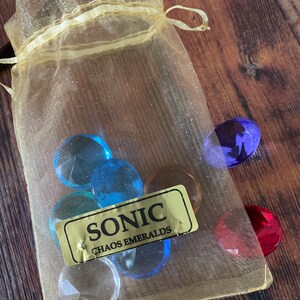 Sonic 7 Chaos Emeralds With a Ring IN A BAG - Etsy