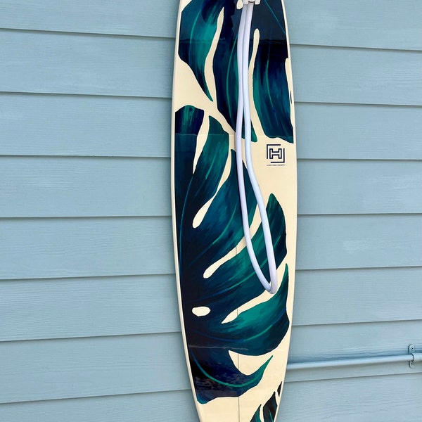 Surfing Inspired Accent Wall Led Light: Blue Marble Effect Surfboard ...