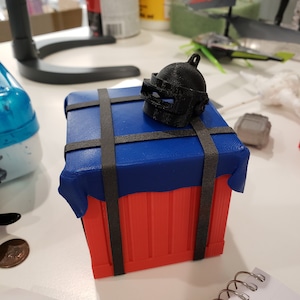 PUBG Inspired Battle Royal Airdrop Crate / Supply Drop and Helmet | 3D ...