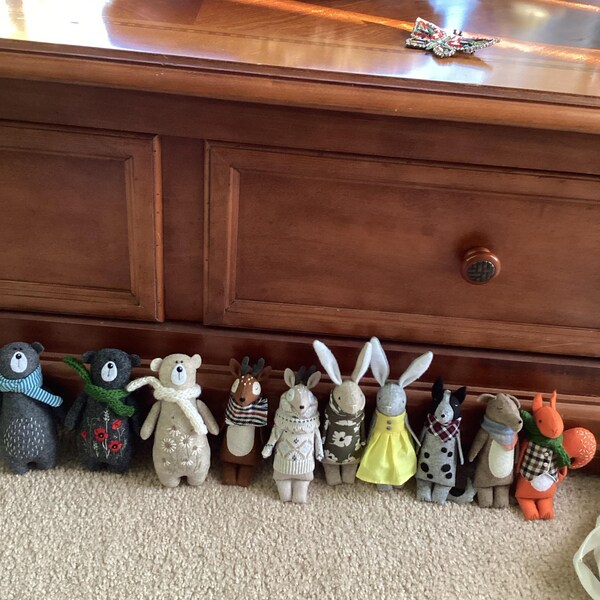 Bunny Rabbit Sewing PATTERN PDF, Stuffed Toys Tutorial, Animals Soft ...