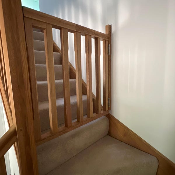 Solid Oak Stair Gate - Etsy