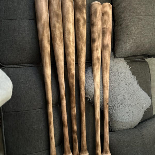 6 Pack-game Ready-blem- Flamed Wooden Bats-cupped! FREE SHIPPING - Etsy