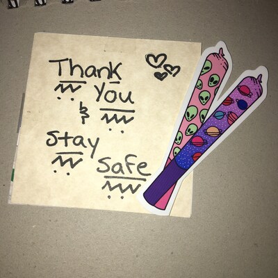 Blunt Sticker Joint Sticker Alien Stickertrippy Sticker - Etsy