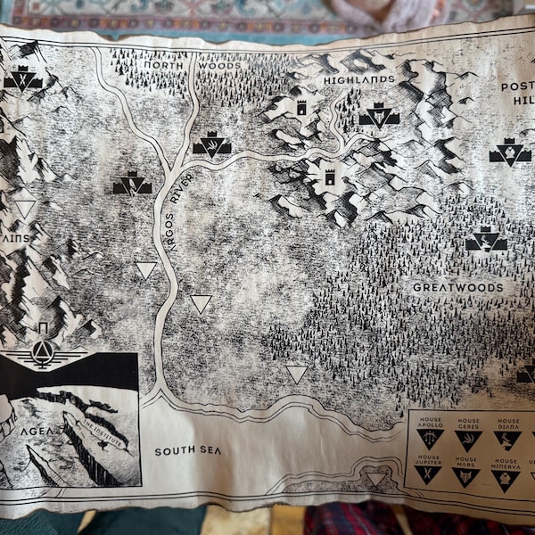 Grand Line Map, One Piece Weltkarte auf handgemachter Schriftrolle ...