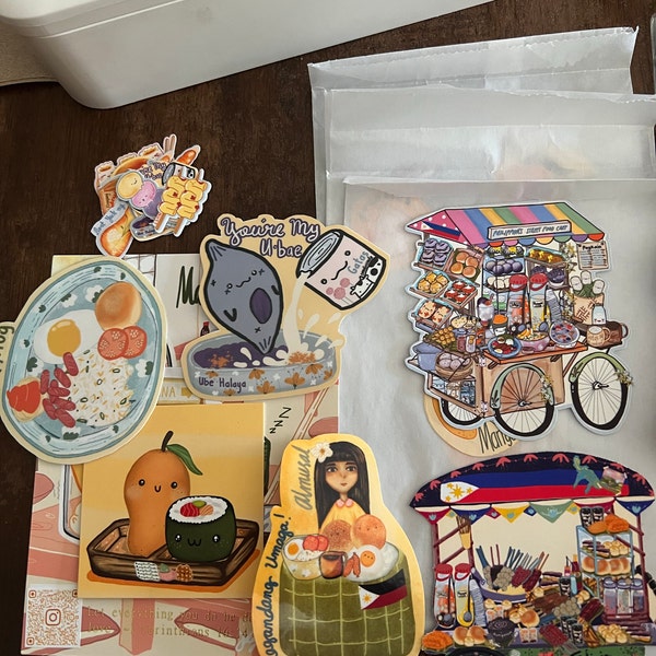 Filipino Street Food Cart, Philippines Street Food Cart Sticker Matte ...