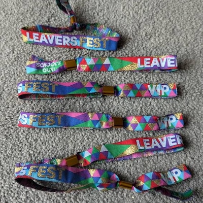 LEAVERS FEST End of School Festival Party Wristbands Class of 2024 ...