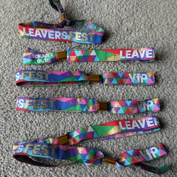 LEAVERS FEST End of School Festival Party Wristbands - Class of 2025 ...