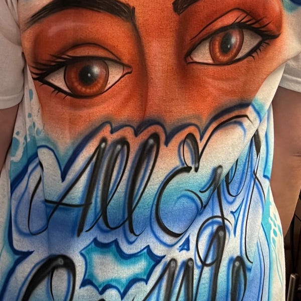 Airbrushed Memoriam Photo Transfer Cut-out Design Long Live in Loving ...