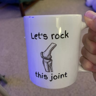 Knee Replacement Mug, Knee Surgery Gift, Funny Get Well Gift, Surgery ...