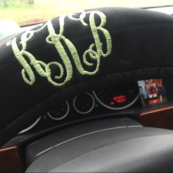 Car Accessories Personalized Embroidered Monogrammed , Steering Wheel ...