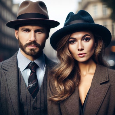 Custom Mafia Couple Portrait From Photo I Personalized AI Art Portraits ...