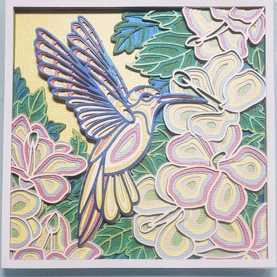 Hummingbird Colibri 3D Mandala Svg Files, Multilayer Panel for Laser ...