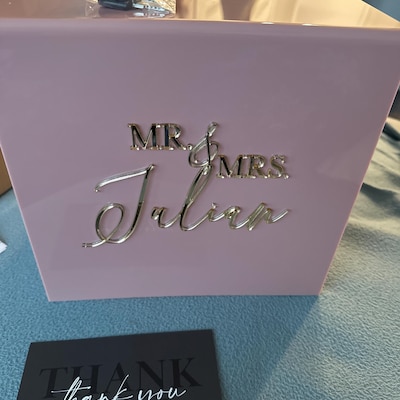 Personalized Wedding Card Box Personalized Raised Text Card Box 3D Pop ...