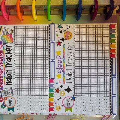 Habit Tracker Chart Sticker Pack Goal Planner Journal Stickers Daily ...