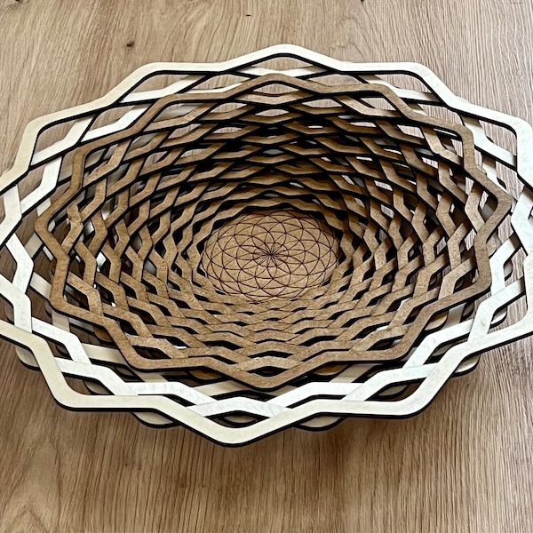 Bundle: 8 Stacked 12-point Laser Cut Basket Designs. SVG, DXF, PDF ...