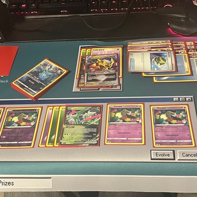 Pokemon Playmat TCG Crayon Playzones Custom Neoprene Deskmat Hand-drawn ...