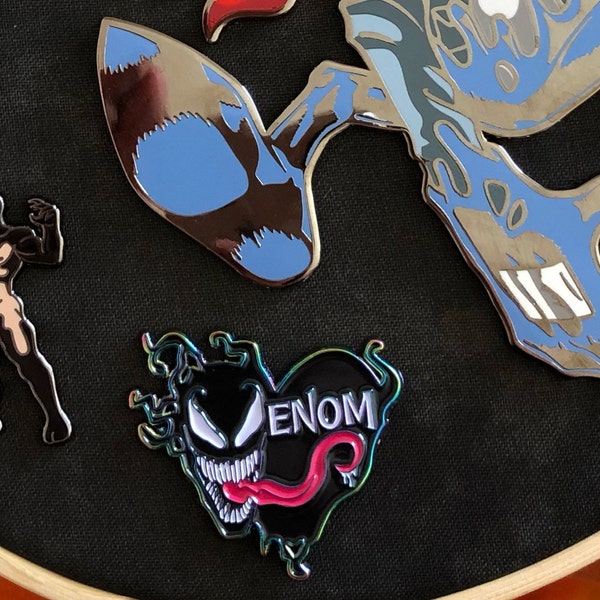 Holographic Venom Stickers, Two Variants / Symbiote / Marvel Sticker ...