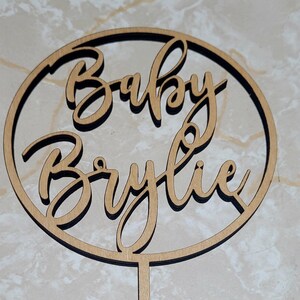 Baby in Bloom Square Cake Topper Baby Shower Cake Sign - Etsy