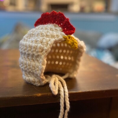 PDF Crochet Pattern Chicken Rooster Bonnet Hat, Newborn, 6-12 Months - Etsy