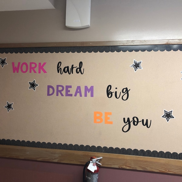 Work Hard. Dream Big. Be You. | Bulletin Board Cut Out - Etsy
