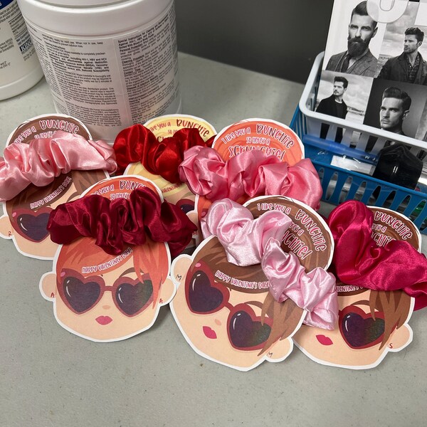 PRINTABLE I Like You a BUNCHIE, so Here's a SCRUNCHIE! Happy Valentine ...