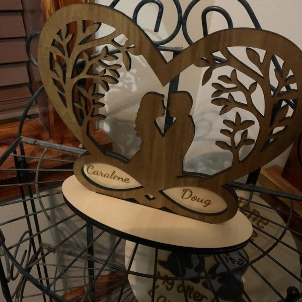 Romantic Couple Laser Cut Files - Personalized Infinity Heart Love Sign ...
