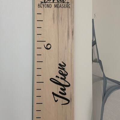 Personalized Wooden Kids Growth Chart Height Ruler for Boys Girls Size ...