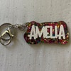 Personalized Name Keychain, Cute Confetti Acrylic Keyring, Backpack ...