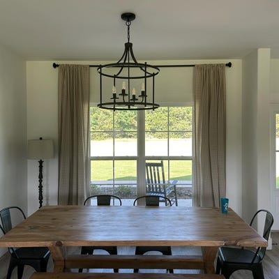 Modern Vintage Dark Red Floral Pattern Washed Linen Cotton Curtain Raw ...