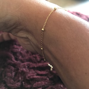 Dainty Bracelet, Gold Dainty Bracelet, Delicate Bracelet, Tiny Gold ...