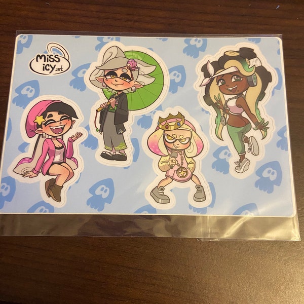 Splatoon 2 Stickers, 4x6" Kiss Cut Sticker Sheet - Etsy